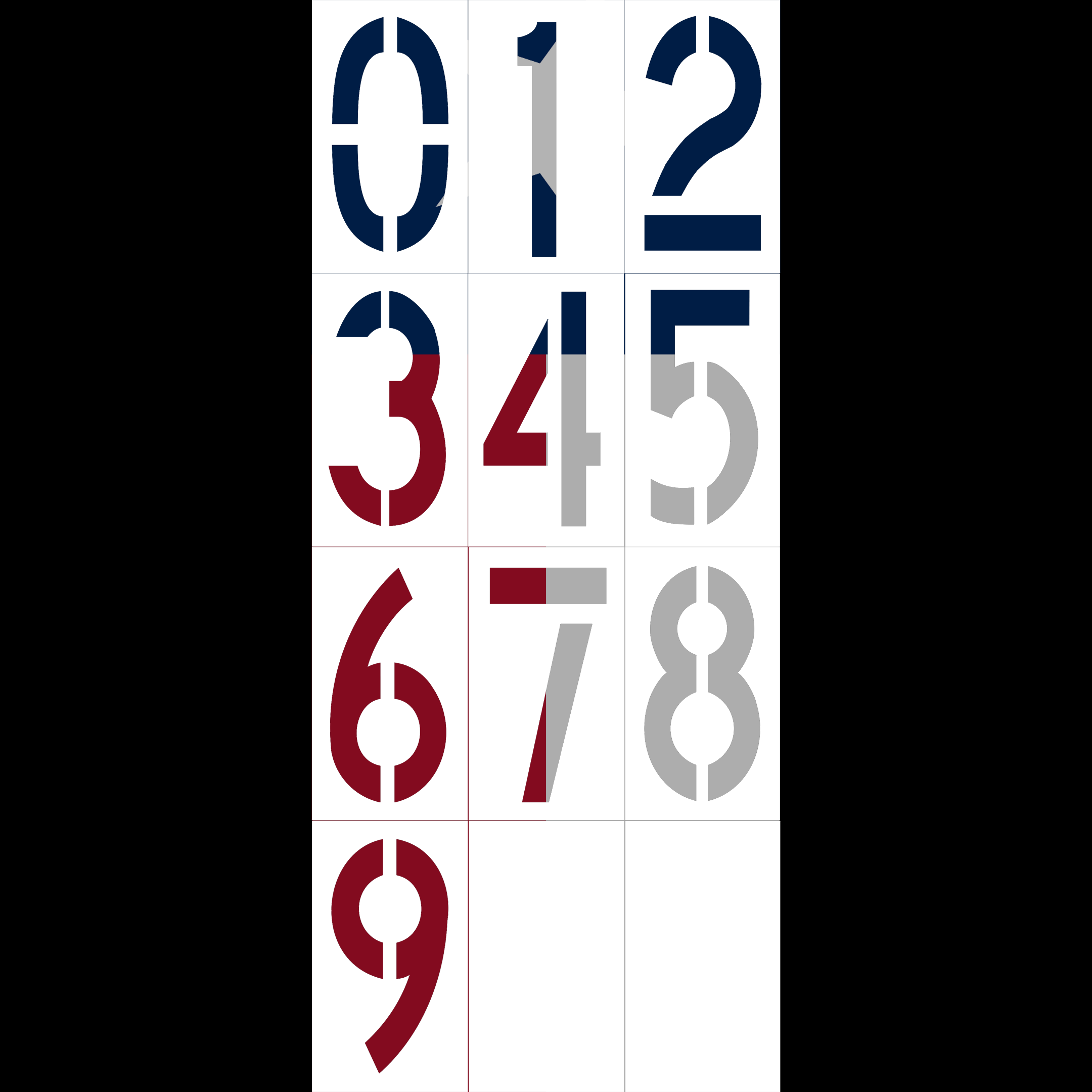 Number Kit 18" | Express Texas Stencils